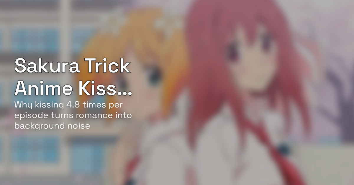 Sakura Trick Anime Kiss Scenes Analysis And The Frequency Trap · Global ...